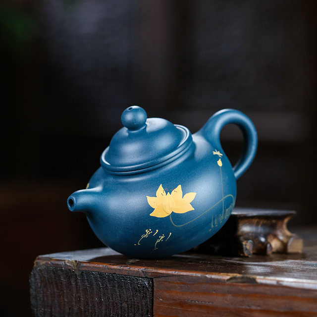 Yixing original ore handmade mud painting purple sand pot home purple ...