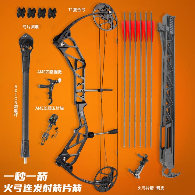 2025 new fire bow shooting six consecutive hair arrows composite bow ...