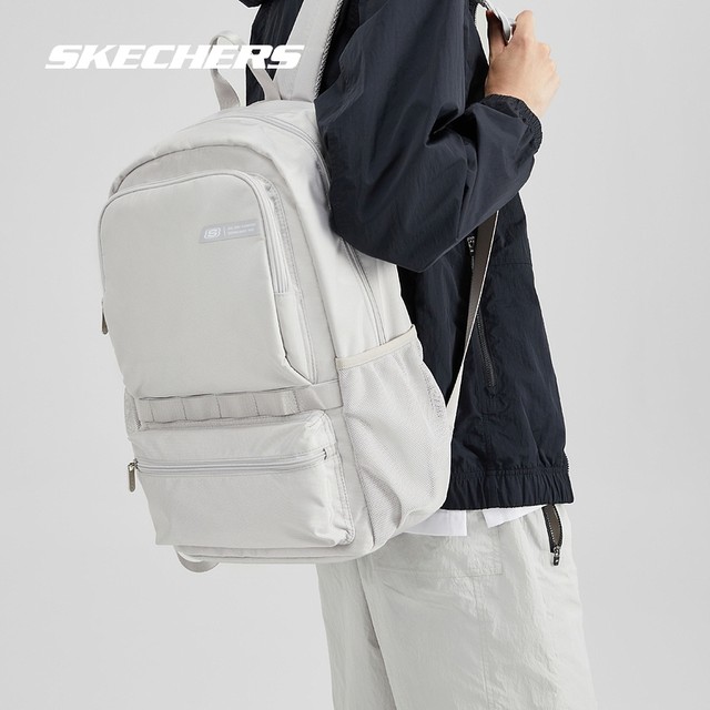 Skecher solid color backpack backpack large capacity backpack casual ...