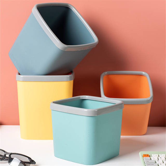 Small garbage square bucket office desk kitchen living room desktop ...