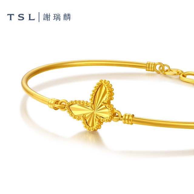 TSL Xie Ruilin Gold Butterfly Bracelet 5G Craftsmanship Pure Gold Gold ...