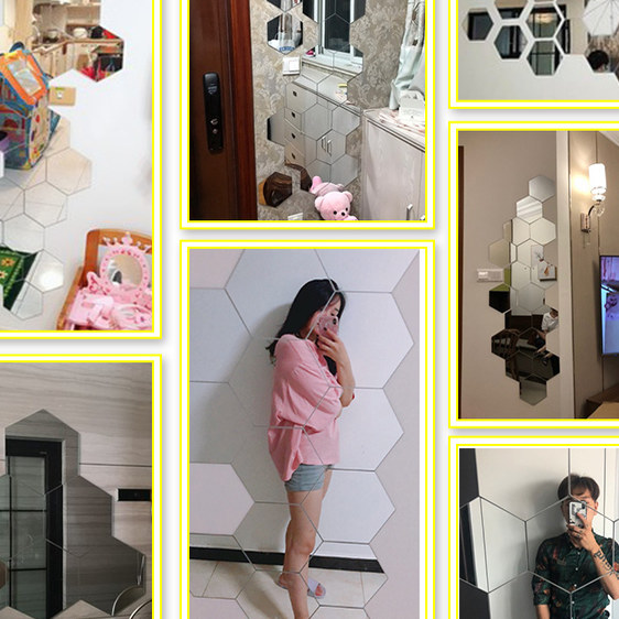 Simple internet celebrity fitting mirror wall splicing full body ...