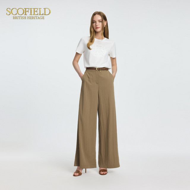 Scofield women's clothing design embroidered short-sleeved T-shirt ...
