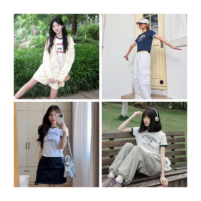 SPAO South Korea's 2025 summer new product Jersey style contrasting ...