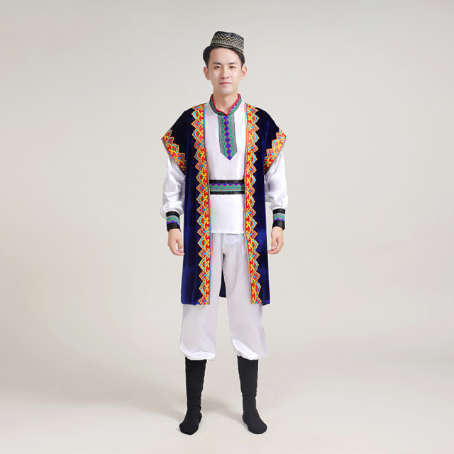 Xinjiang Uygur clothing male adult Kazakh dance ethnic clothing art ...