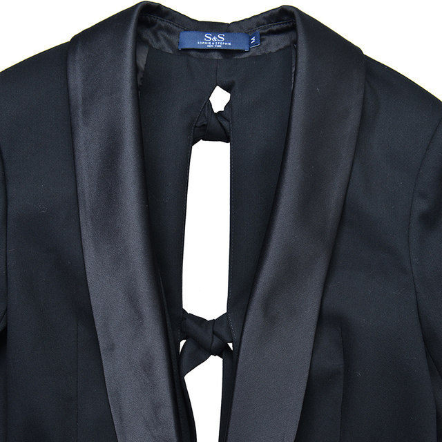 New York Story The same new style of small V-neck back slit strap suit ...