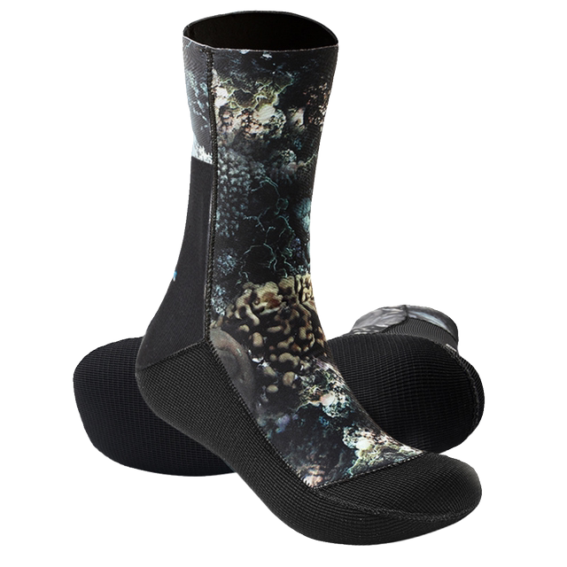5MM diving socks for men and women camouflage semi-dry thickened anti ...