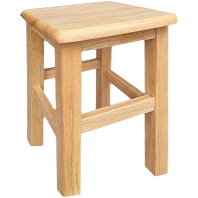 Solid wood square stool living room dining chair home wooden stool ...
