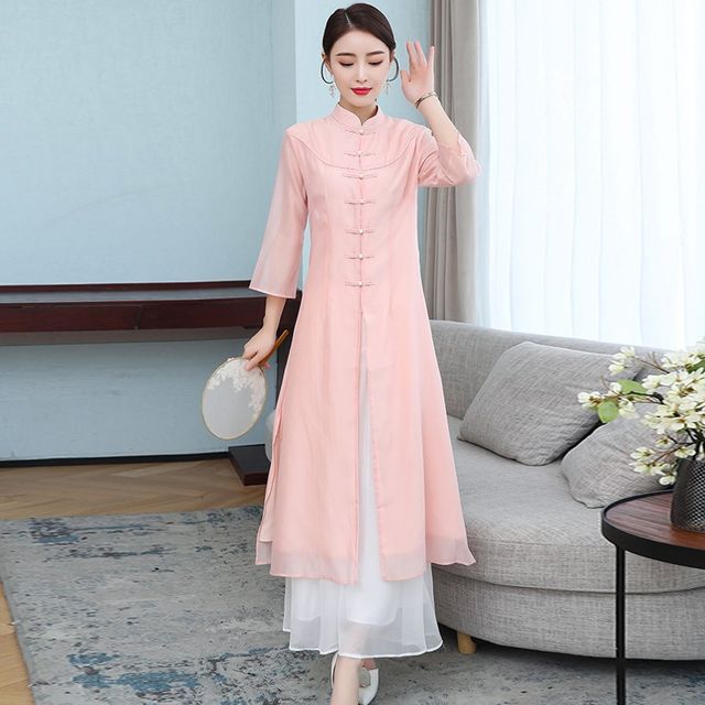 Hanfu tea clothing tea artist clothing Zen clothing female summer ...