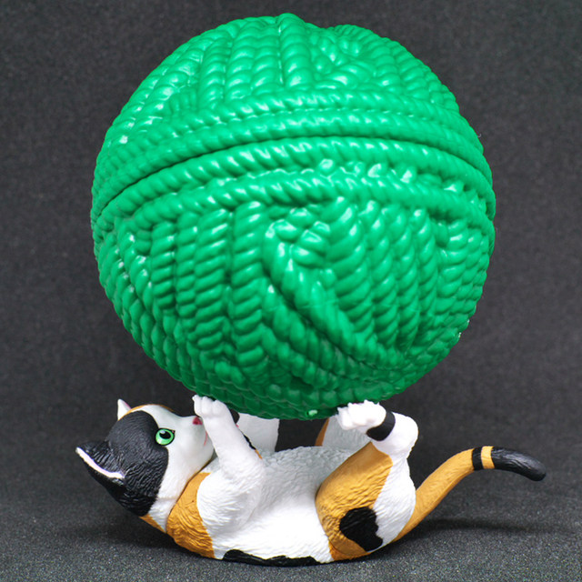 Japanese Genuine Kitan Kitan Cat Gacha Playing with Balls of Yarn ...