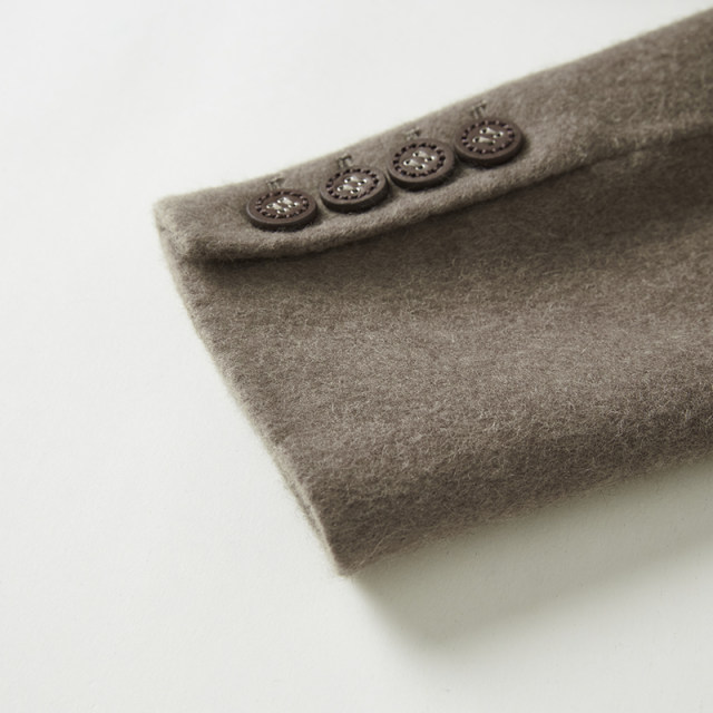 INDICIA wool coffee color woolen woolen coat double -sided woolen ...