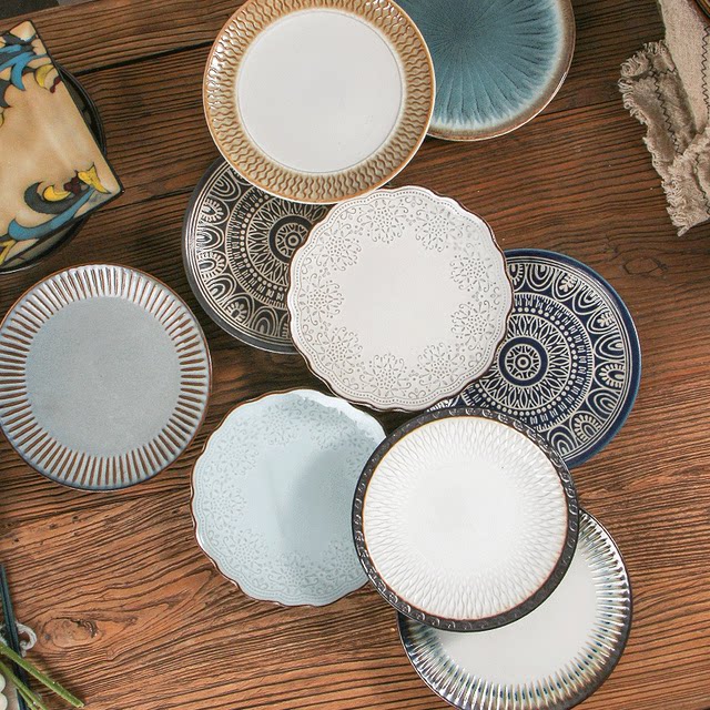 Creative ceramic plate fruit plate dish dishes Western dining plate ...