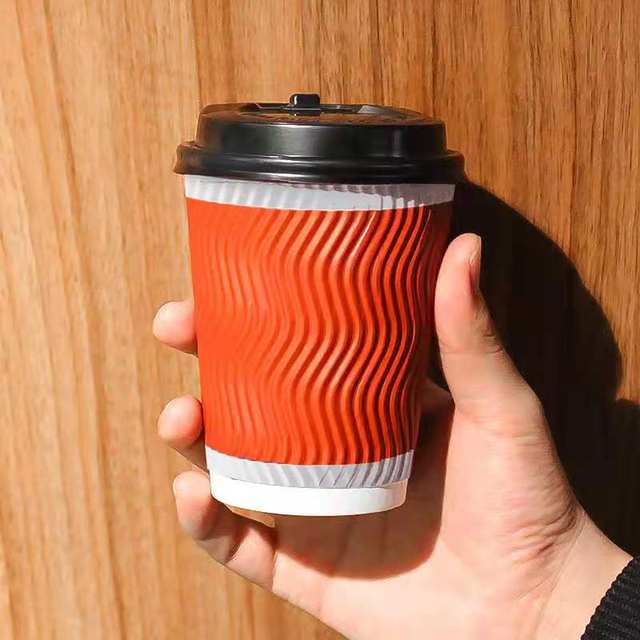 Park Jing corrugated cup disposable paper cup thickened coffee cup milk ...