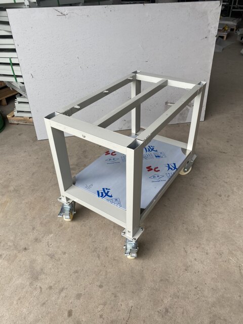 Double-layer heavy-duty mobile bench, stainless steel workbench with ...