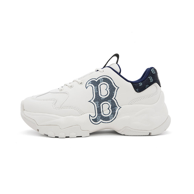 MLB official couple imitation denim dad shoes retro old flower thick ...