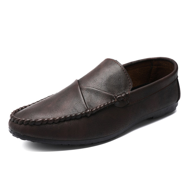 Breathable and versatile and comfortable casual leather shoes in summer ...