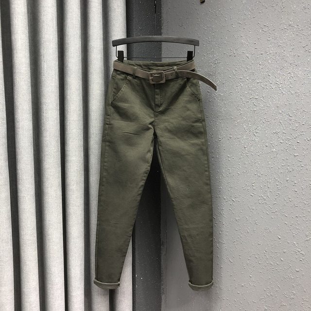 Casual trousers for women, elastic slim spring new style fashionable ...