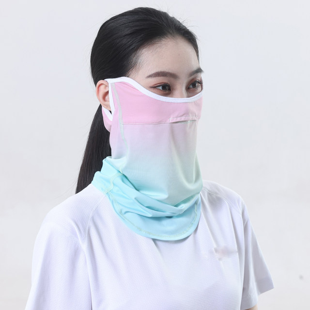 Summer sun protection cycling mask, UV protection, face protection, ear ...