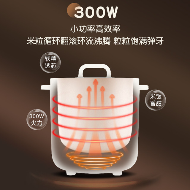 Mini rice cooker 1.2 liter household ceramic inner pot small rice ...