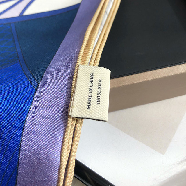 Double-sided two-color silk scarf, high-end large square scarf ...