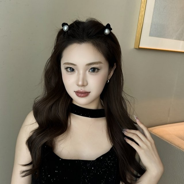 Acrylic Hair Accessories Retro French Princess Head Pearl Small Clip ...