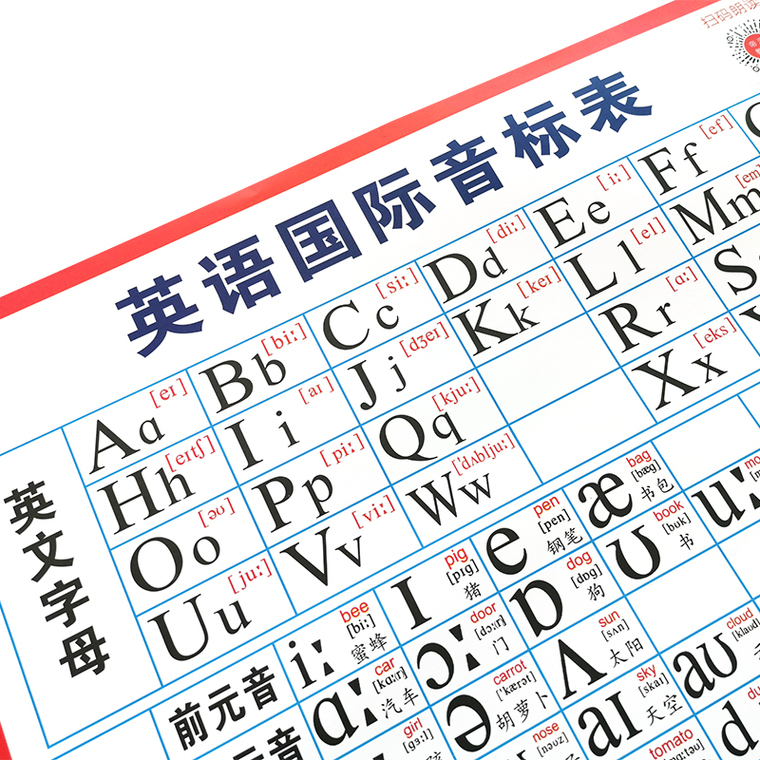 English phonetic alphabet wall chart 48 ipa wall stickers