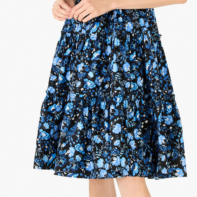 kate spade ks peacock print Chinese style sleeveless midi dress