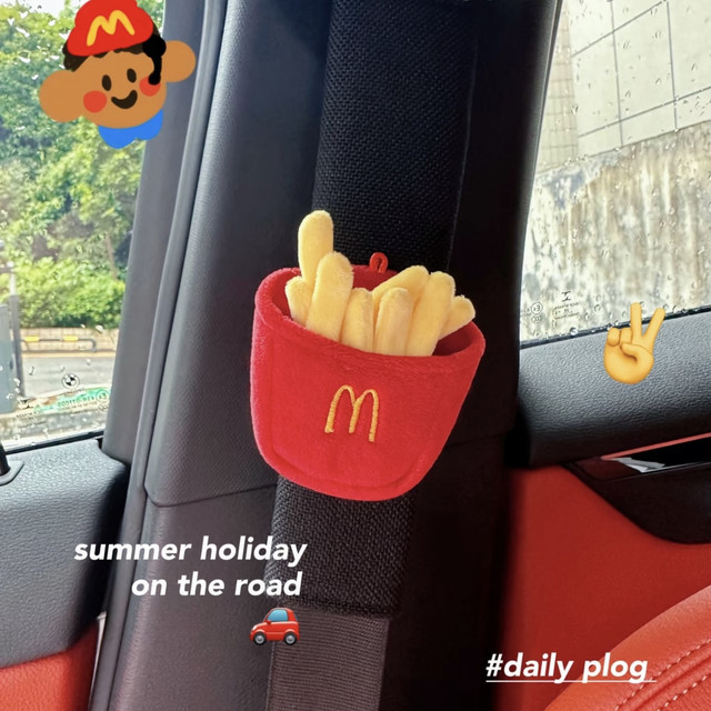 Cute McDonald's French fries seat belt shoulder cover protective cover ...