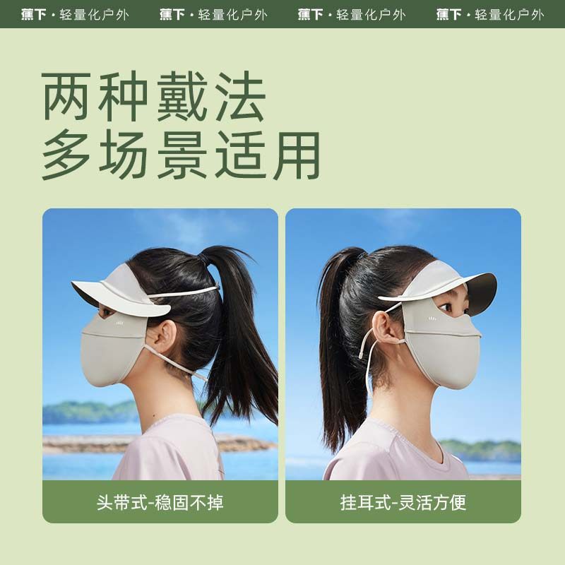 Banana Sunscreen Mask - Full Face UV Protection for Driving and Beauty Care