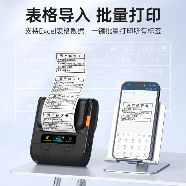 Detong DP30S fixed asset label printer marking machine Asia silver ...