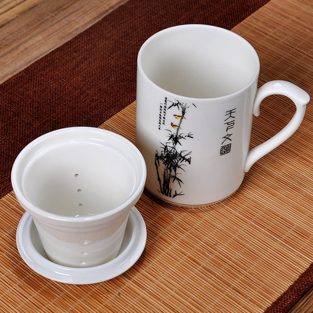 Original tea water separation ceramic tea cup with filter large home ...