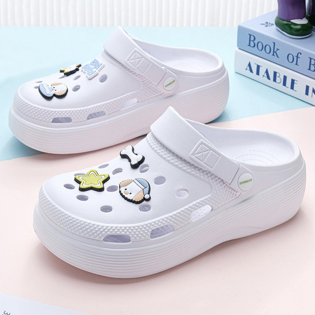 Thick-soled Croc Shoes Women's Summer New Nurse Operating Room Anti ...