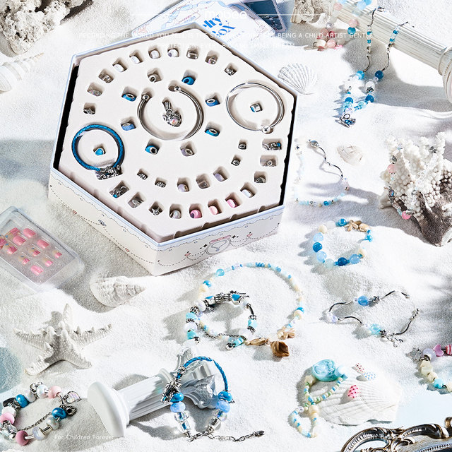 Mobee beaded handmade DIY material children's toy necklace jewelry ...