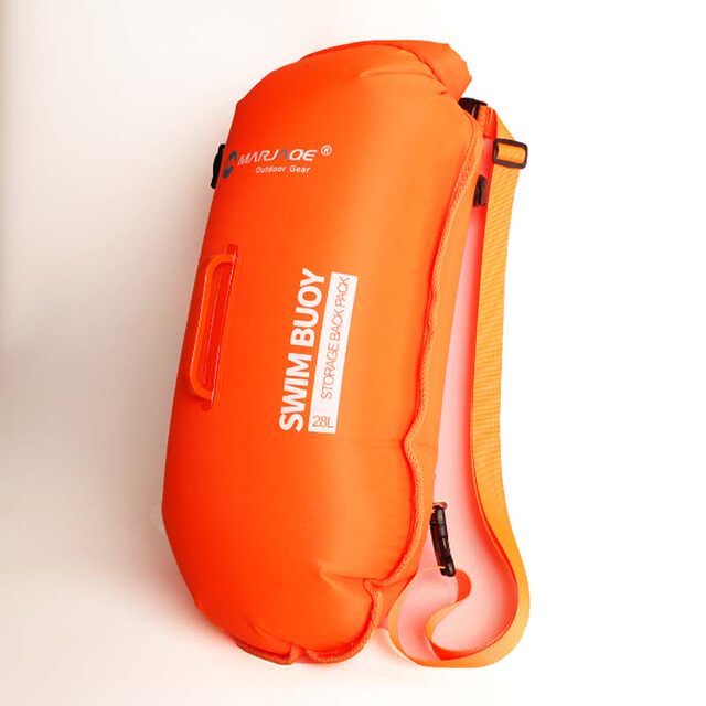 Swimming follower float bag safety dual airbag storage anti-drowning ...