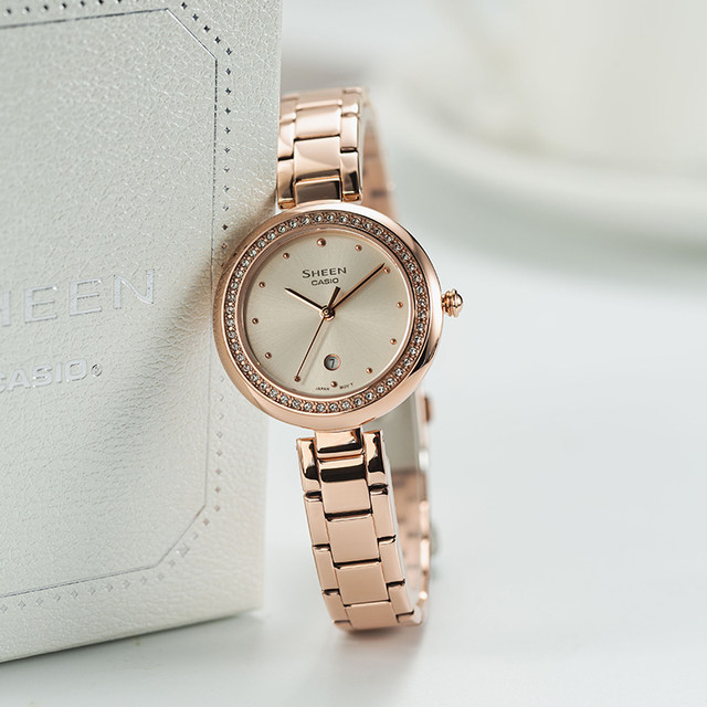 CASIO Casio Watch Ms. Full Diamond Fashion Light luxury small crowd of ...