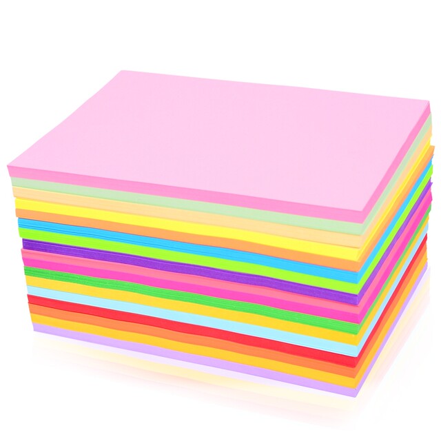 Colored a4 paper 500 sheets red pink paper green 80g colored paper ...