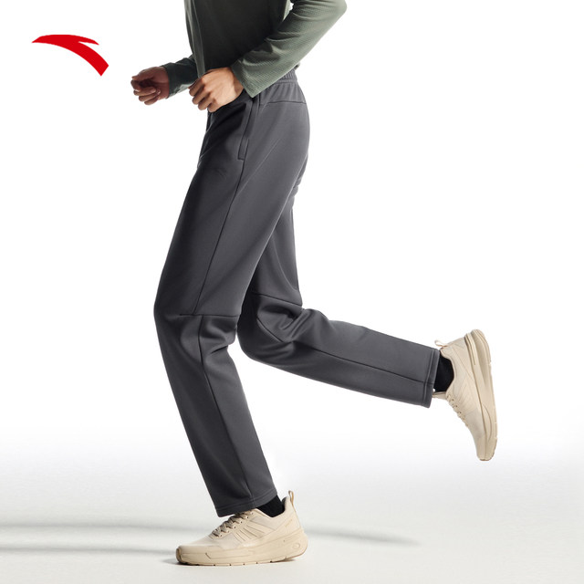 ANTA velvet sports pants men's pants winter new fitness running knitted ...