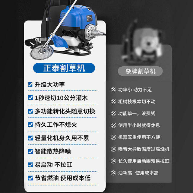 Chint lawn mower gasoline backpack four-stroke small multi-functional ...