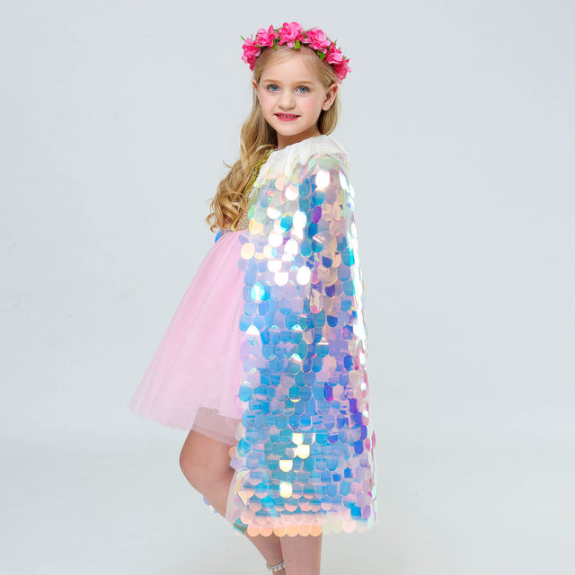 The new girl Halloween Cloak Sequenant Shining Bright Beads Cute ...