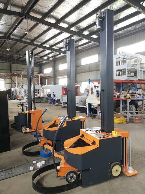 Film wrapping machine self-propelled movable packaging machine ...
