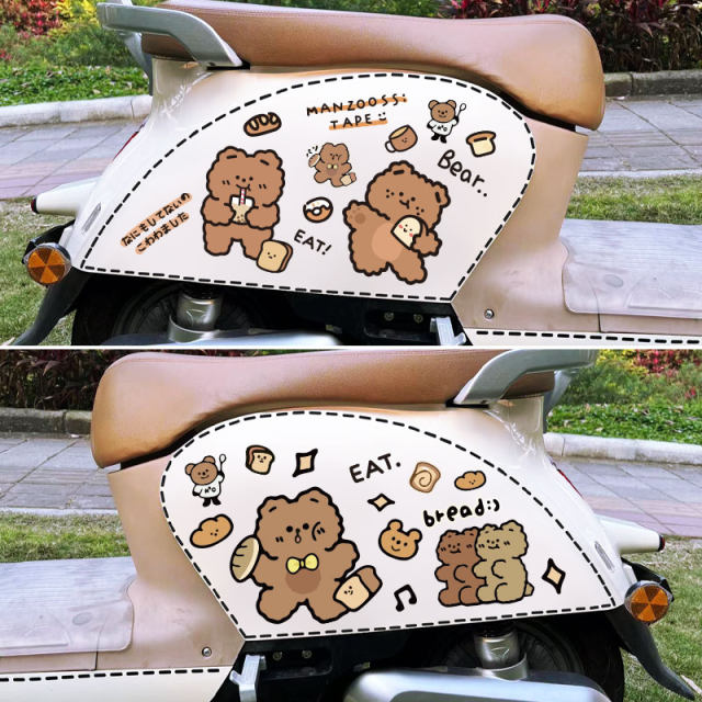 Yadi electric car sticker bears cake computer motorcycle body sticker ...