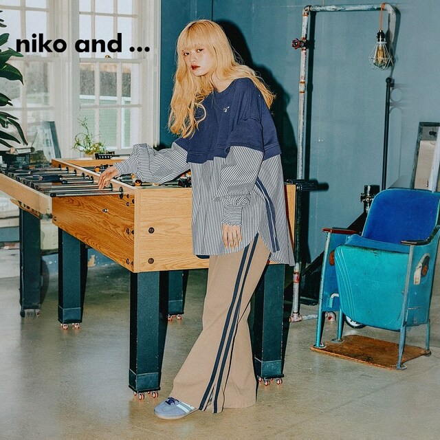 niko and ...Top for women 2025 spring and autumn new spliced and ...