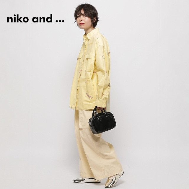 niko and ...Shirt for women 2025 Spring and Autumn New Letter ...