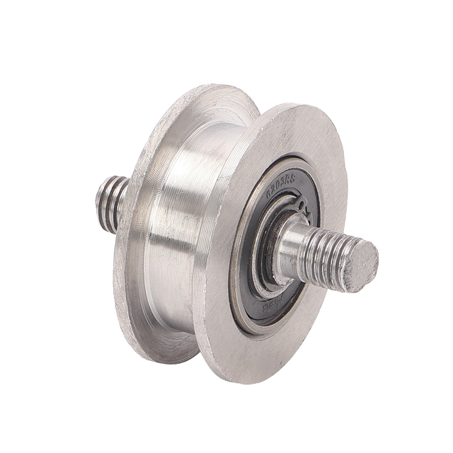 H -type rail wheel bilateral large iron door heavy groove wheel light ...