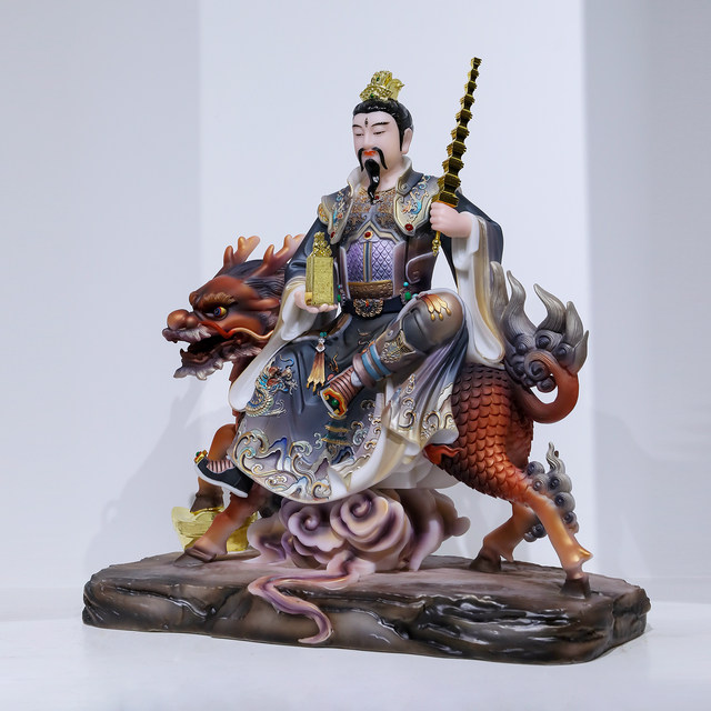 Jiutian Yingyuan Thunder Universalization Tianzun Statue White Marble ...