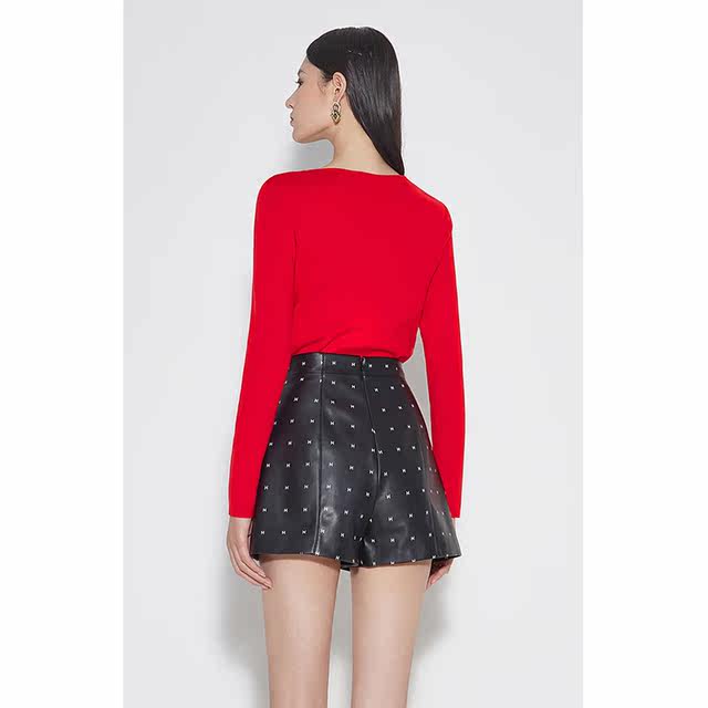 Ou Shili Slim Sweaters 2023 New Spring Top V -neck shows thin design