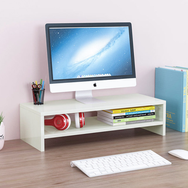 Desktop computer elevated desk storage rack monitor elevated rack base ...