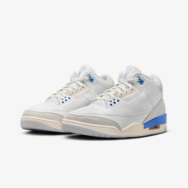 NIKE Nike Men's Shoes 25 Summer Air Jordan 3 AJ3 White and Blue Wear ...