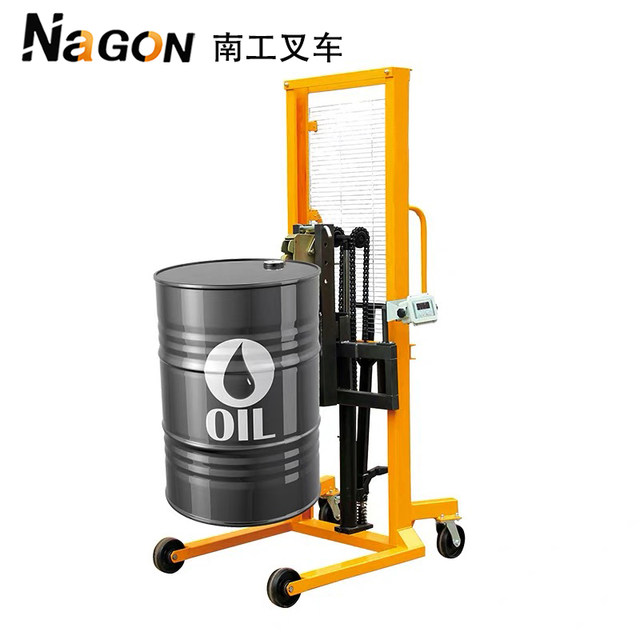 Nangong manual hydraulic oil barrel stacker truck electric plastic iron ...