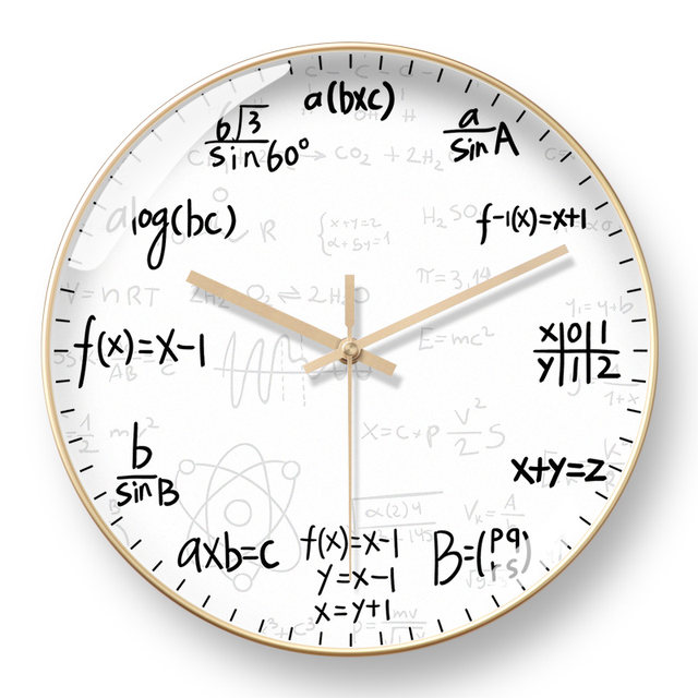 Original creative math wall clock quartz clock science master digital ...